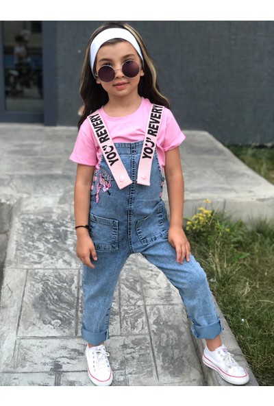 Mikado Kız Çocuk Pink Panther Kot Slopet | Tulum