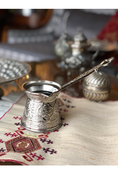 Markimo Home Bakır Tek Kişilik Desenli Cezve Markimo Home Bakır Tek Kişilik Desenli Cezve