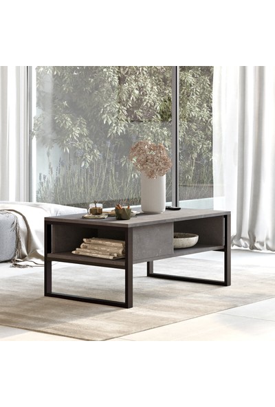 Robin Home Fiona Orta Sehpa Metal Beton Gri Robin Home Fiona Orta Sehpa Metal Beton Gri