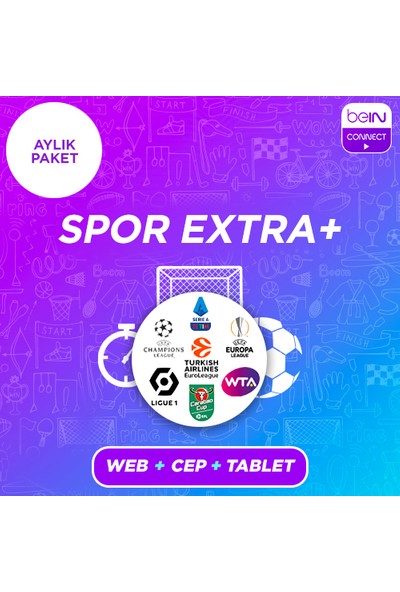 BeIN Connect Aylık Spor Extra+ Paketi – 3 Ekran (Web+ Cep+ Tablet) BeIN Connect Aylık Spor Extra+ Paketi – 3 Ekran (Web+ Cep+ Tablet)