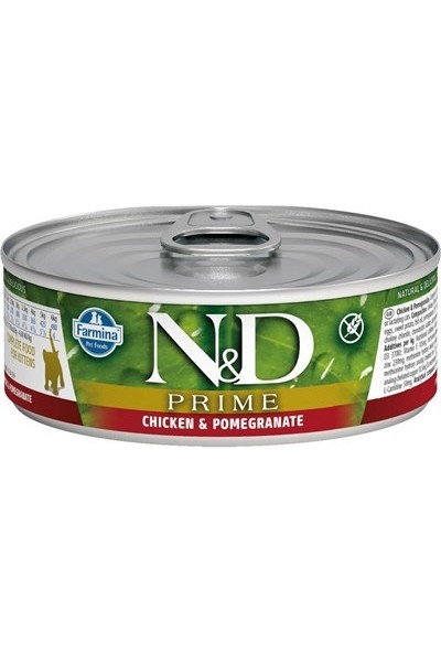 N&d Prime Tavuk ve Narlı Yavru Kedi Konservesi 80 gr