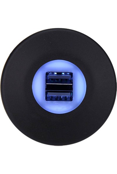 Yeo Çift USB Işıklı Araç Şarj Soketi 12-24V 2A Yeo Çift USB Işıklı Araç Şarj Soketi 12-24V 2A