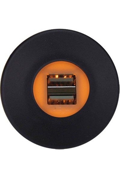 Yeo Çift USB Işıklı Araç Şarj Soketi 12-24V 2A Yeo Çift USB Işıklı Araç Şarj Soketi 12-24V 2A