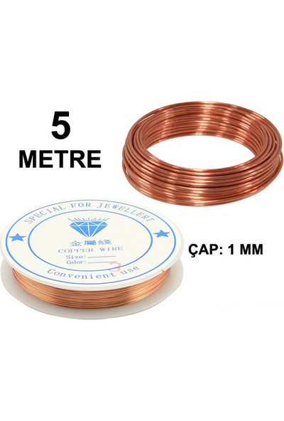 Hobialem 5 Metre Bakır Rengi Tel 1 mm Kalınlık Makara Tel Hobi Deney Teli Hobialem 5 Metre Bakır Rengi Tel 1 mm Kalınlık Makara Tel Hobi Deney Teli