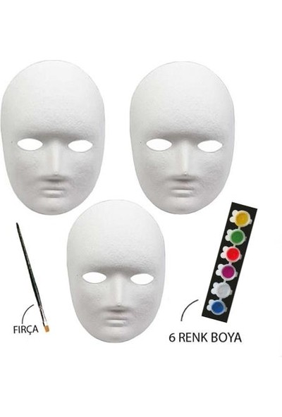 Hobialem Maske Boyama Seti 3’lü Maske Fırça ve Boya Eğitici Maske Boyama Hobialem Maske Boyama Seti 3’lü Maske Fırça ve Boya Eğitici Maske Boyama