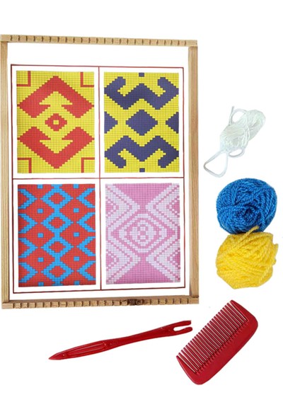 Hobialem Ahşap Halı Dokuma Seti Iş Eğitimi Halı Dokuma Tezgahı Kasnak Tarak Biz Hobialem Ahşap Halı Dokuma Seti Iş Eğitimi Halı Dokuma Tezgahı Kasnak Tarak Biz