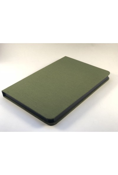 Misto Shop Kumaş Kapaklı Siyah Yapraklı Defter 14 x 20 cm Koyu Yeşil