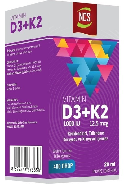 Vitamin D3 Vitamin K2 Damla