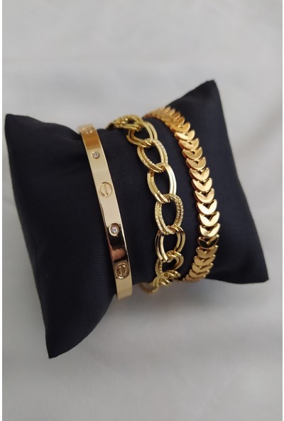 X-lady Accessories Kombin Kadın Altın Kaplama Kombin Bileklik