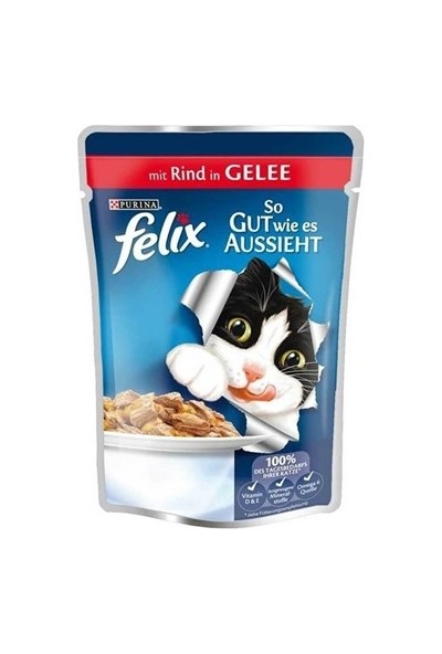 Felix Purina Felix Sığır Etli Kedi Yaş Maması 100 gr