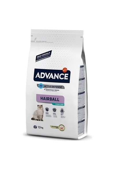 Advance Cat Sterilized Hairball Hindili Kısır Kedi Maması 1,5 kg