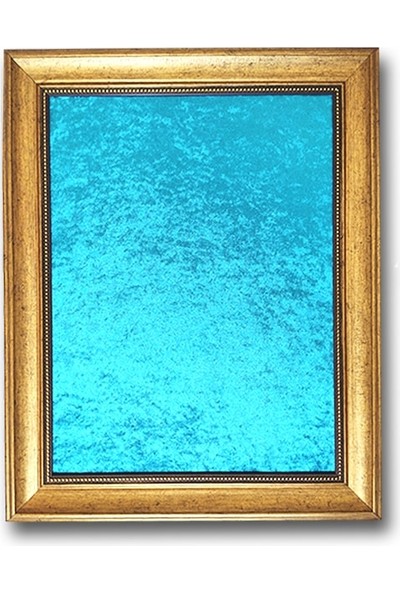 Tuğra Tablo Çerçeveli Filografi Tahtası 40 x 50 cm Turkuaz Kumaş