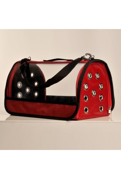 MYCL Kedi Köpek Şeffaf Taşıma Çantası Kırmızı MYCL Kedi Köpek Şeffaf Taşıma Çantası Kırmızı