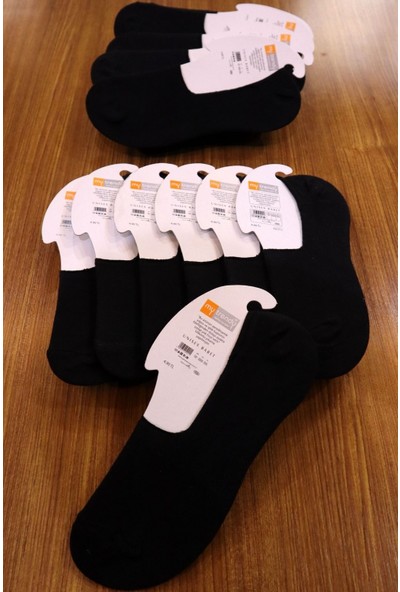 Koçmen Erkek 12'li Pamuk Babet Çorap K-0199 - Siyah