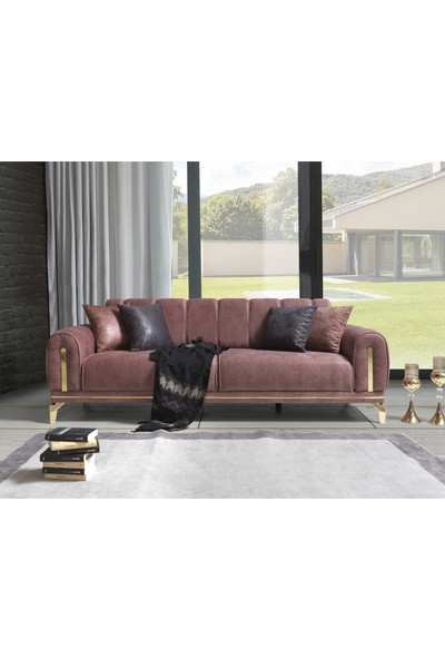 Eymense Gold Kanepe Fuşya