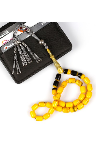 Tesbihcibaba Reis Kamçılı Özel Tasarım Sıkma Kehribar Tesbih