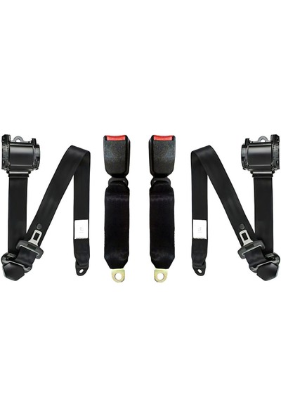 Team Car Oto Emniyet Kemeri 3 Nokta Otomatik Bez Kollu 2 Adet