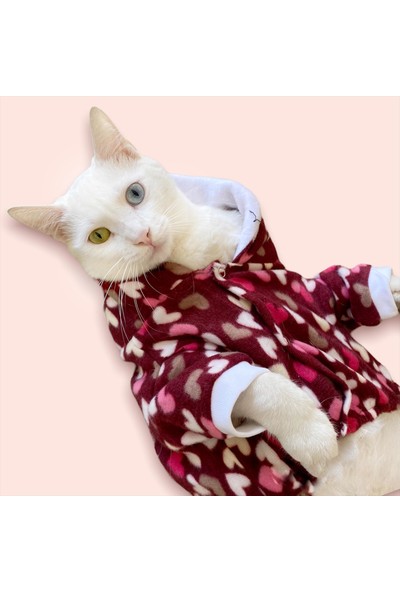 Mini Hearts Polar Kedi Tulumu,kıyafeti Mini Hearts Polar Kedi Tulumu,kıyafeti