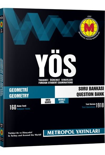 Metropol Yayınları YÖS Geometri Soru Bankası (Orta Seviye)