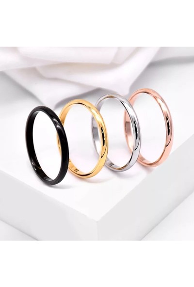 Takıconcept 4'lü Set 4 Renk Ince Eklem Yüzük Seti