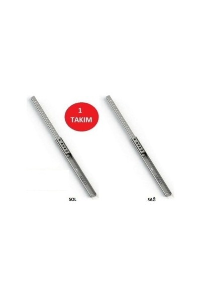 Array 17MM Gömme Ince Teleskopik Bilyeli Dolap Çekmece Rayı 40,6 cm