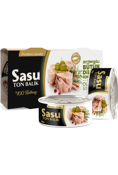 Sasu Zeytinyağlı Ton Balığı 2x160 g Bütün Dilim Sasu Zeytinyağlı Ton Balığı 2x160 g Bütün Dilim