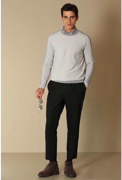 Lufian Janu Spor Erkek Chino Pantolon Tailored Fit Siyah