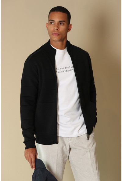 Lufian Alpin Erkek Hırka Siyah