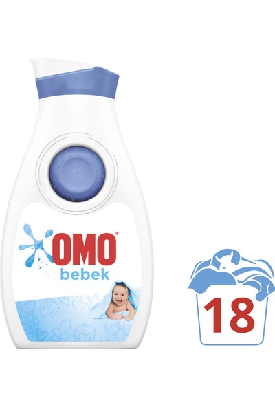 Omo Bebek Sıvı Çamaşır Deterjanı Parfümsüz Hipoalerjenik 900 ML 18 Yıkama 1 Adet