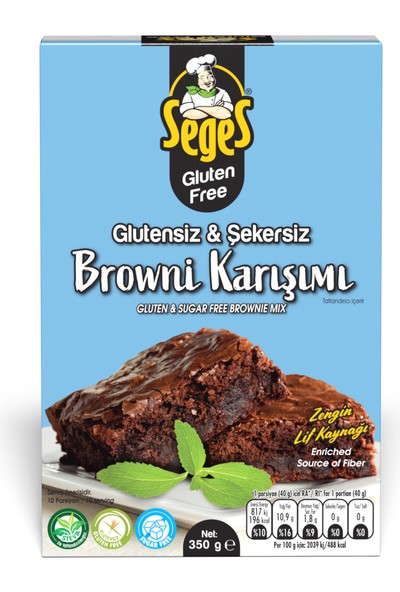 Seges Glutensiz ve Şekersiz Browni Mix 350 gr