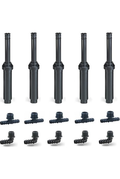 Mgf Plast 5 Ad. x 12VAN(3.5MT Yarıçap ) Rainbird Çim Sulama Sprey Fıskiye ve Ek Parçaları