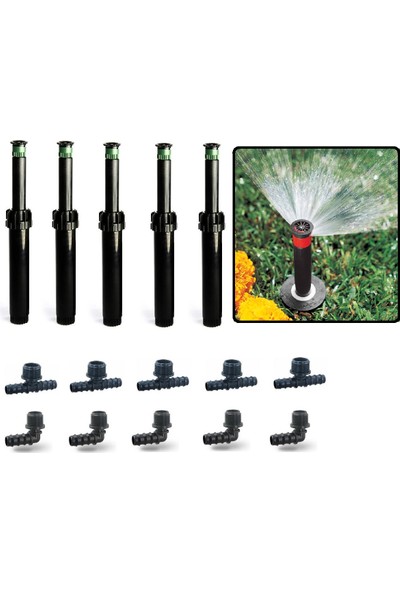 Mgf Plast 5 Ad. x 15-A(4.5mt Yarıçap ) Hunter Çim Sulama Sprey Fıskiye ve Ek Parçaları