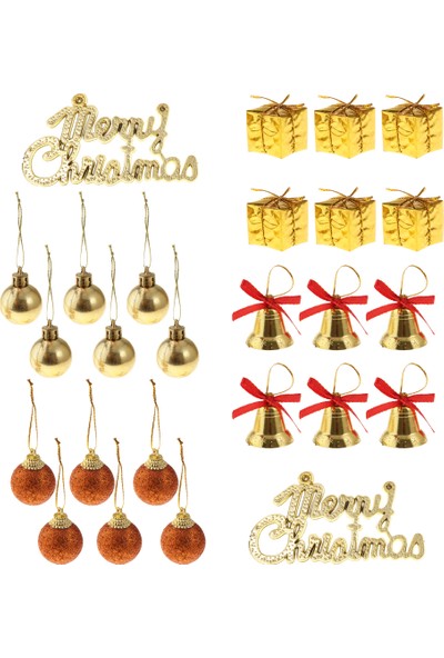 Blesiya 26 Adet Set Çeşitli Noel Topları Noel Ağacı Asılı Dekor (Yurt Dışından)