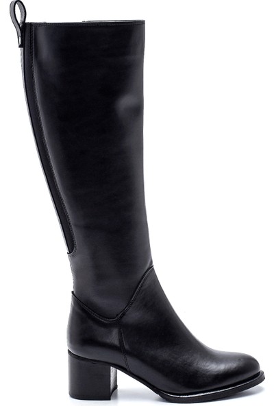 Derimod Kadın Fermuarlı Topuklu Çizme