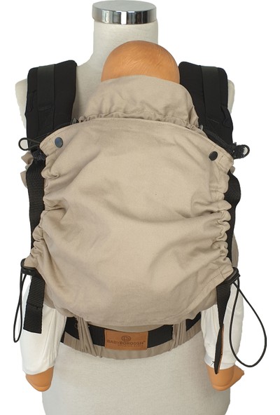 New Age Bebekle Büyüyen %100 Pamuklu Ergonomik Bebek Kanguru (0-4 Yaş) - IVORY