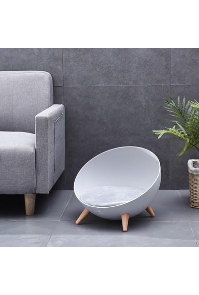 Go İthalat Mikopet Deluxe Kedi Yatağı-Gri Ayak