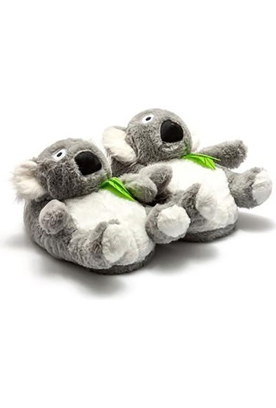 Twigy YY0289 Tw Koala-2 Gri Hayvan Figürlü Kadın Panduf