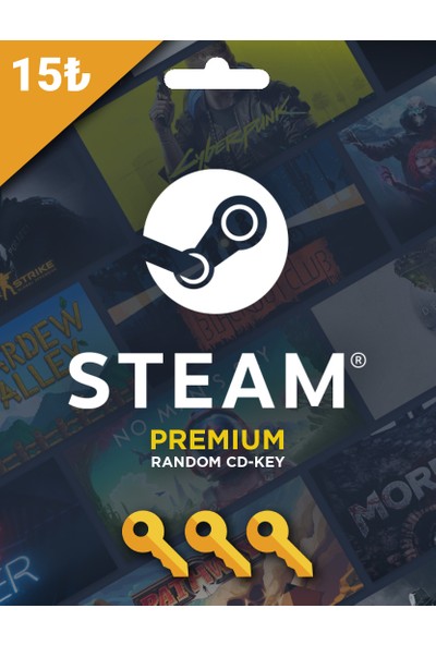 Steam Random CD Key 15 Tl (Premium Kasa) Steam Random CD Key 15 Tl (Premium Kasa)