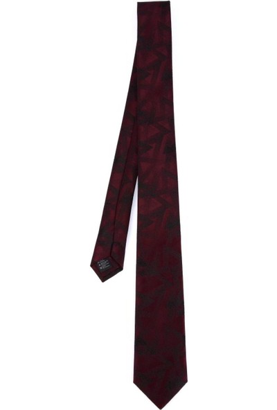 Ala Aksesuar Bordo Siyah Desenli Dar Kravat