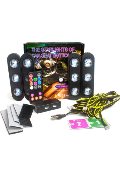 Waxen Disko Topu Ayak Altı LED Sese Duyarlı Yıldızlı Atmosfer Işığı USB Tüm Araçlar Kafe Bar Parti Waxen Disko Topu Ayak Altı LED Sese Duyarlı Yıldızlı Atmosfer Işığı USB Tüm Araçlar Kafe Bar Parti