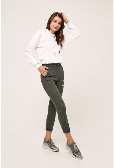 FullaModa Ayı Baskılı Jogger Eşofman Altı