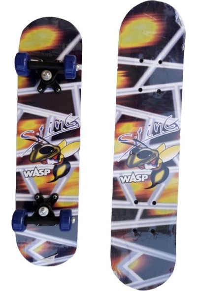 Chermik Unisex Çocuklar Için Küçük Boy 42 cm Ahşap Pvc Tekerlek Kaykay