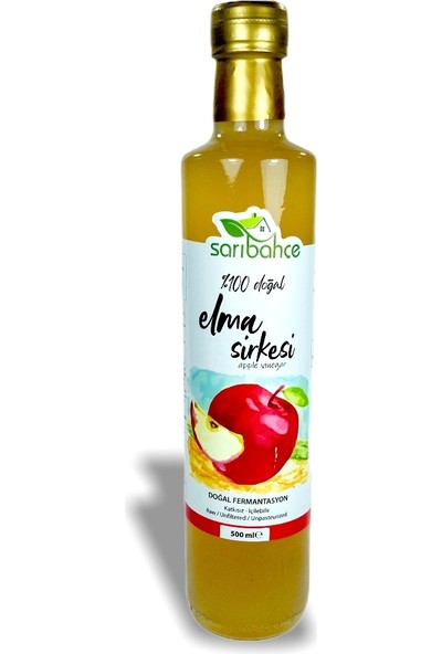 Sarıbahçe Elma Sirkesi Doğal Fermente 500 ml