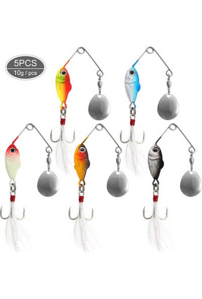 Kingwheat 5 Adet 10G 6.5cm Spinne Tiz Kancalı Spinnerbait (Yurt Dışından)