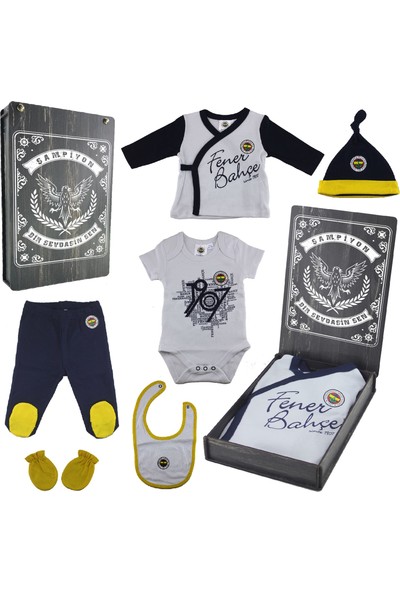 Fenerbahçe Orijinal Bebek Hastane Çıkışı Özel Tasarım Ahşap Kutulu