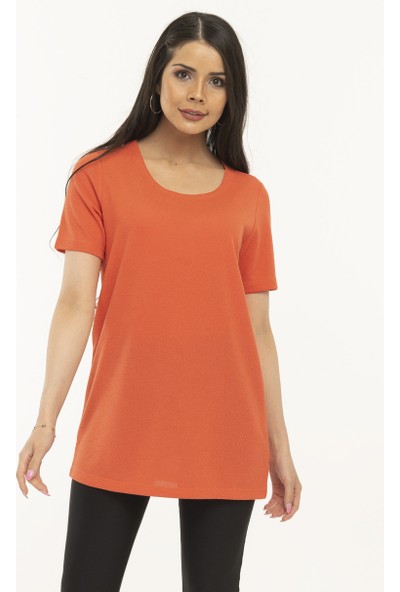 Hepisize Turuncu Buklet Kadın Tişört