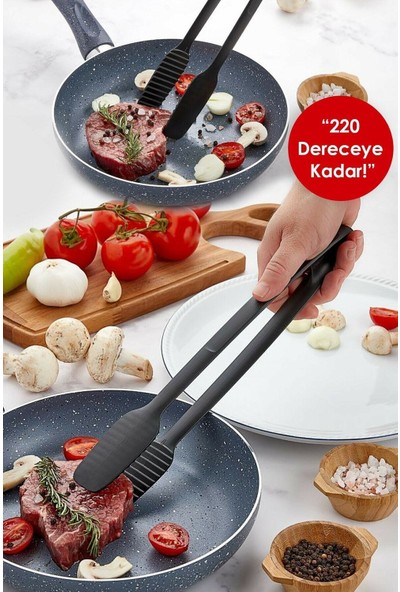 Zuzu Made Gnarp Tarz Servis ve Izgara Maşası Yanmaz Yapışmaz Maşa Siyah Zuzu Made Gnarp Tarz Servis ve Izgara Maşası Yanmaz Yapışmaz Maşa Siyah