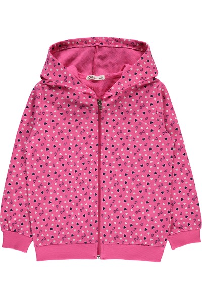 Civil Girls Kız Çocuk Kapüşonlu Hırka 6-9 Yaş Fuşya