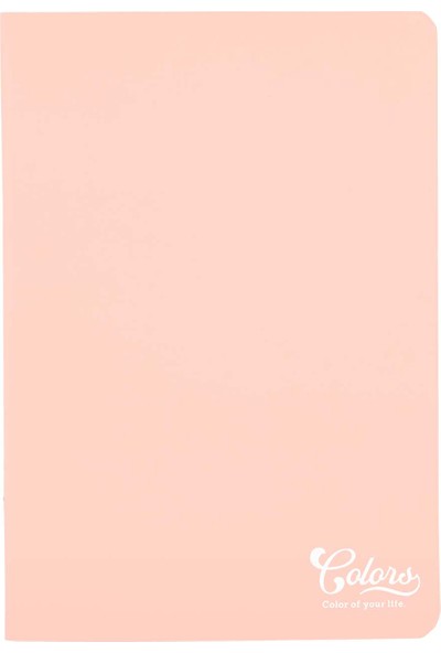 Meteksan Colors A4 Karton Kapaklı Dolmakalem Uyumlu Çizgili Defter 80 Yaprak Somon
