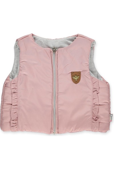 Overdo Çift Taraflı Pul Payet Işlemeli Maraton Kumaş Bebek Şişme Yelek / Mont